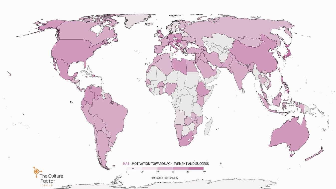 Research: The 6-D model maps of National Culture