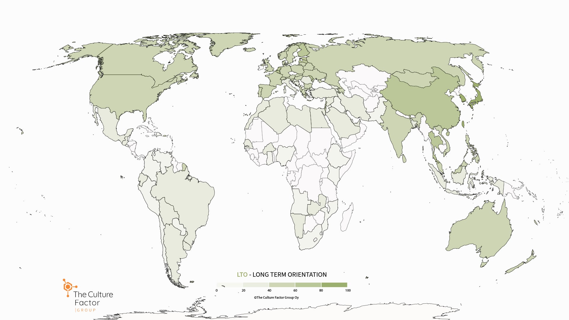 Research: The 6-D model maps of National Culture