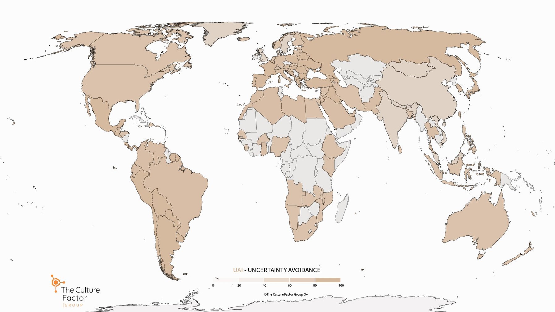 Research: The 6-D model maps of National Culture